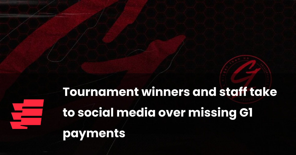 Tournament winners and staff take to social media over missing G1 ...