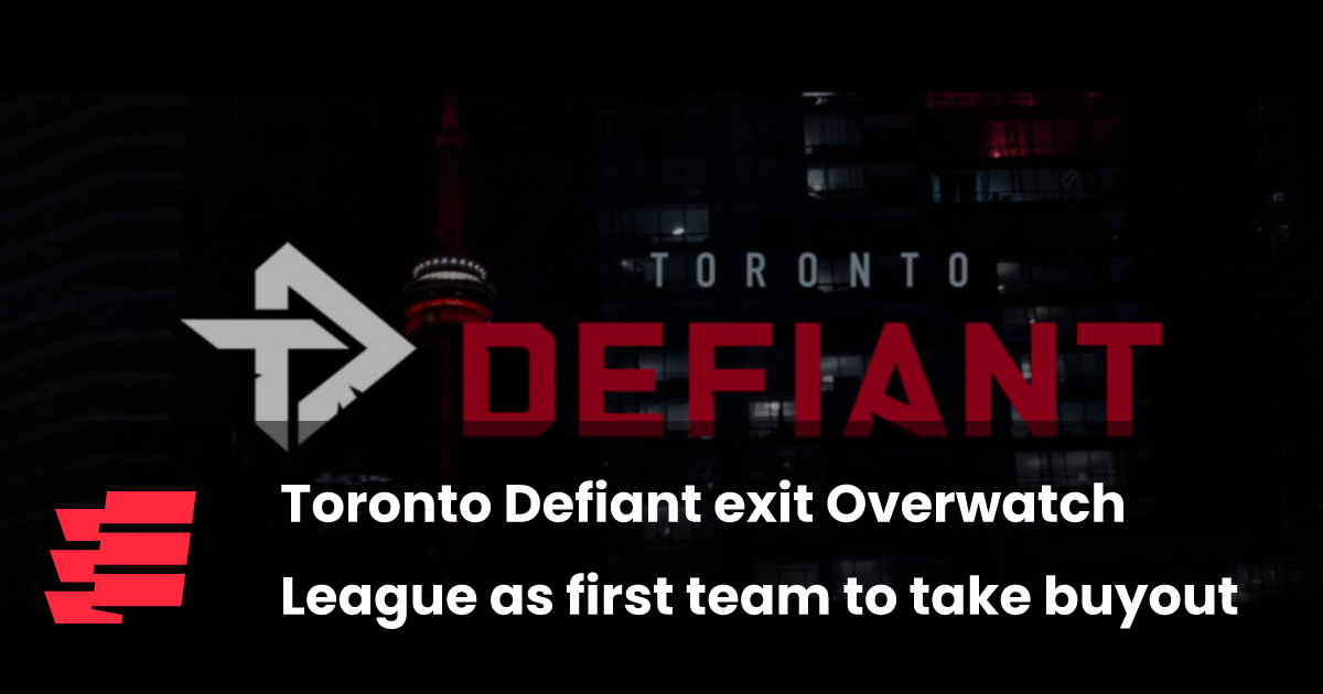 Toronto Defiant exit Overwatch League as first team to take buyout ...