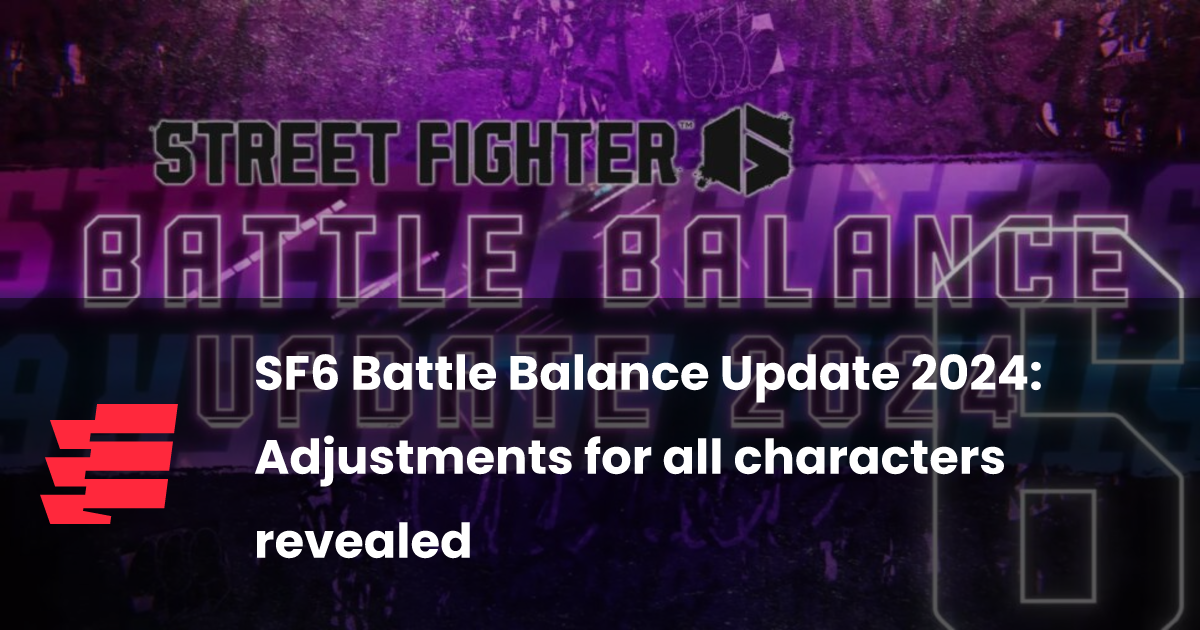 SF6 Battle Balance Update 2024: Adjustments for all characters revealed ...