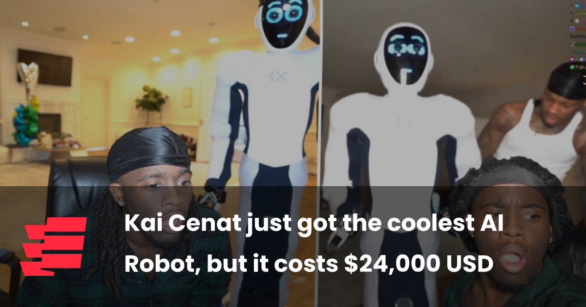 Kai Cenat just got the coolest AI Robot, but it costs $24,000 USD ...